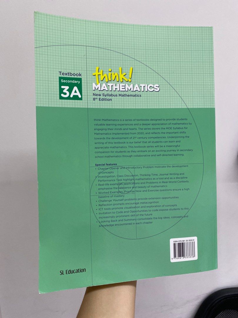 Think! Mathematics Textbook Secondary 3A & 3B, Hobbies & Toys, Books ...