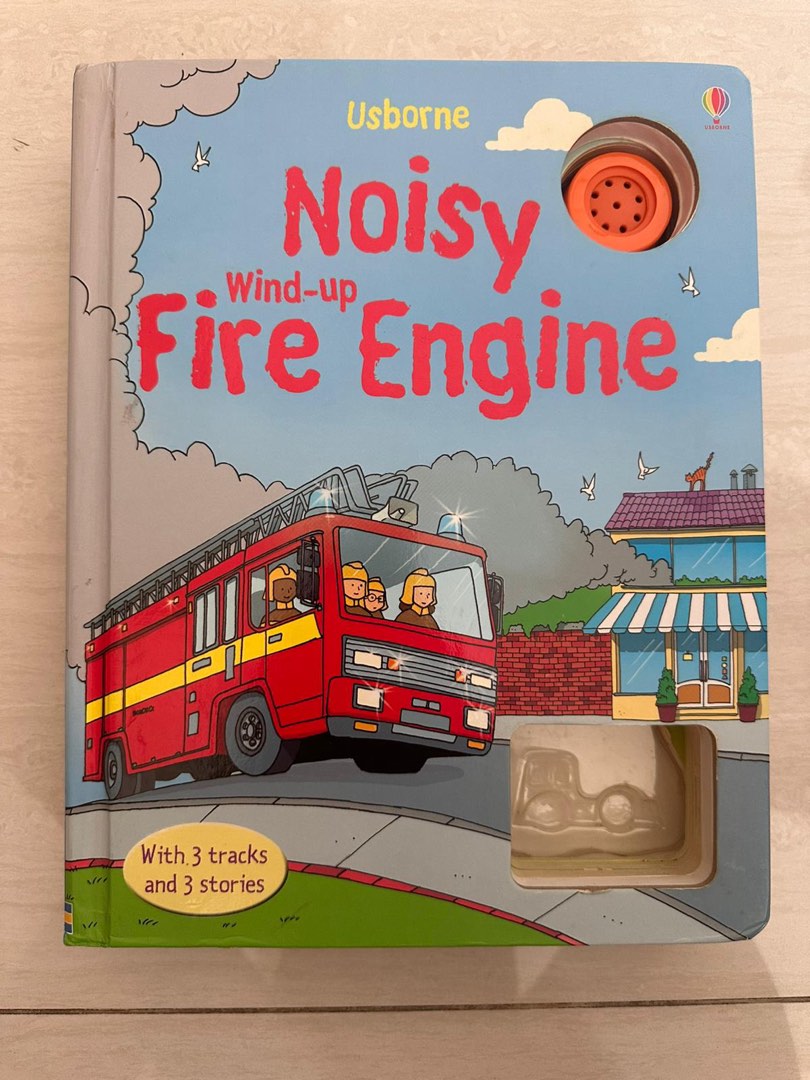 Usborne Noisy Wind-up Fire Engine Book, Hobbies & Toys, Books ...