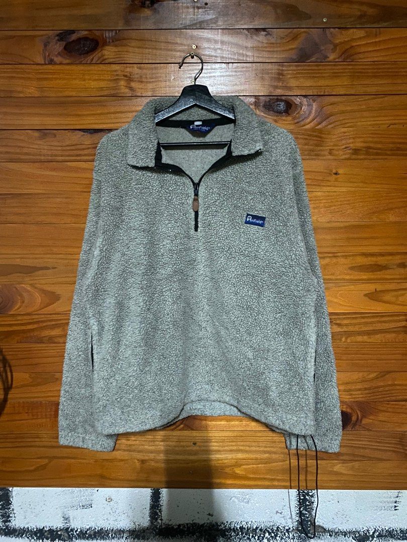 Vintage Penfield USA Sherpa Fleece Pullover – Gray Half-Zip Outdoor ...