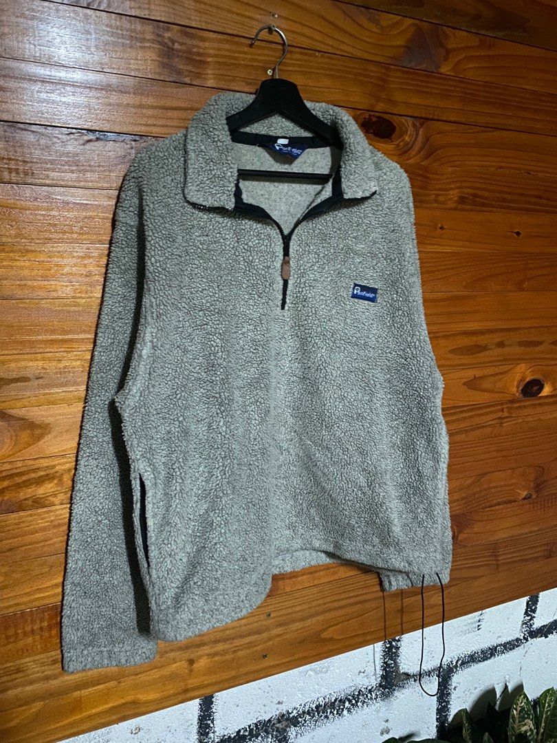Vintage Penfield USA Sherpa Fleece Pullover – Gray Half-Zip Outdoor ...