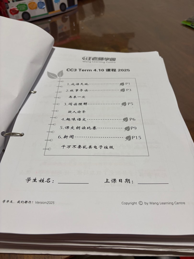 (2025) P3 Wang learning centre/Wang lao Shi/ wang Lao, Hobbies & Toys, Books & Magazines ...