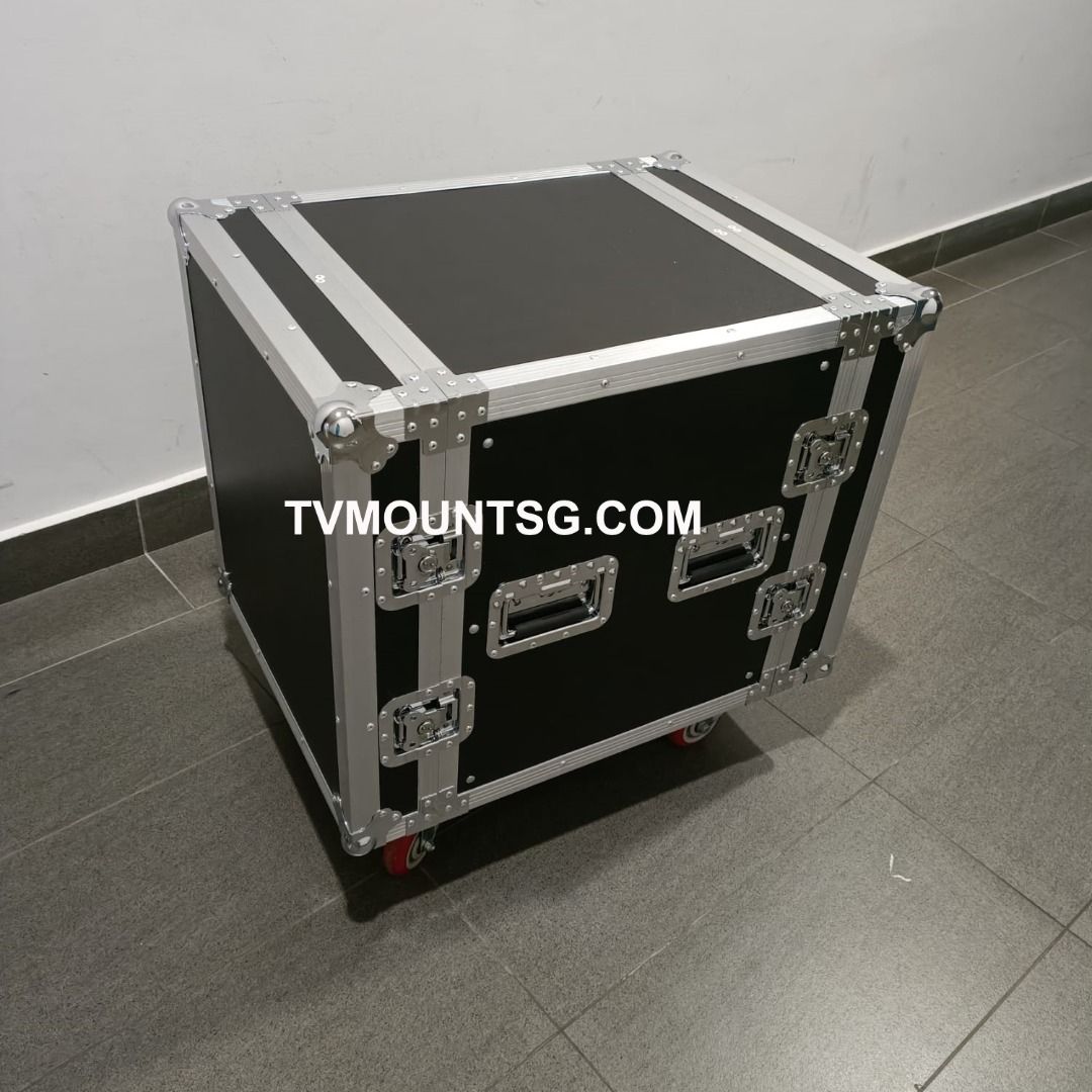 12U Assembled 2 doors Amplifier Mixer AV speaker flight case Mobile ...
