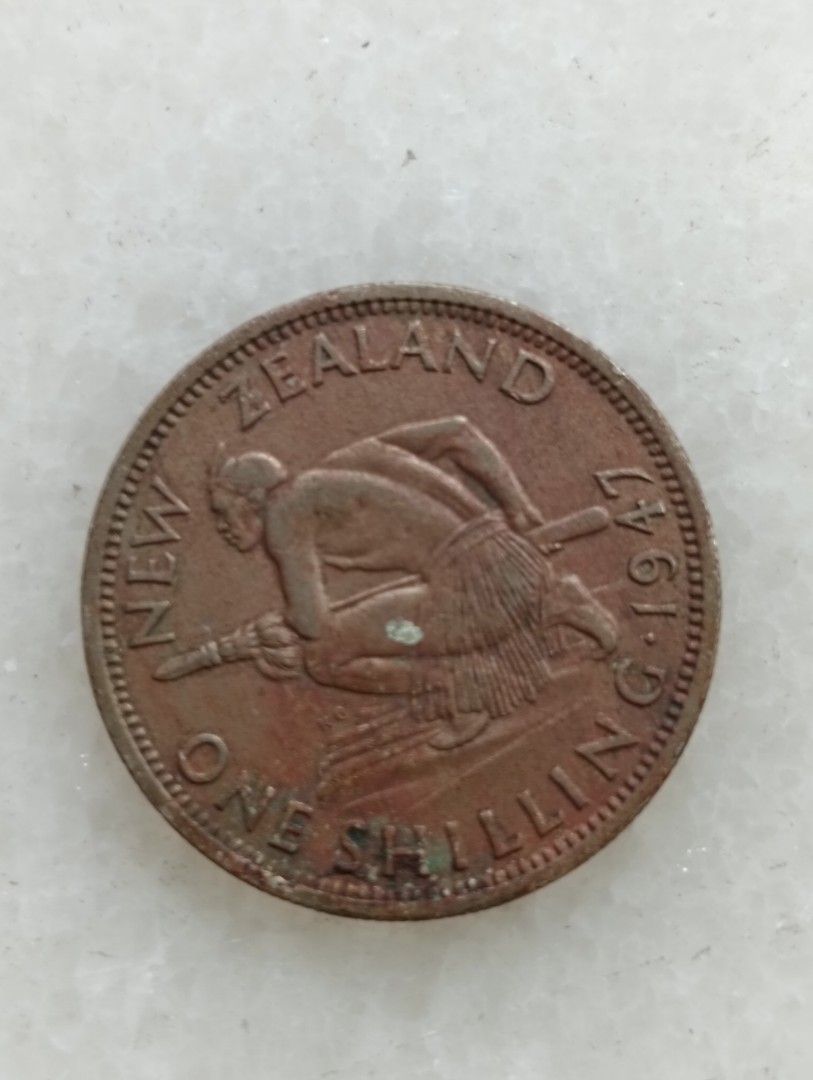 1947 New Zealand One Shilling Coin, Hobbies & Toys, Memorabilia ...