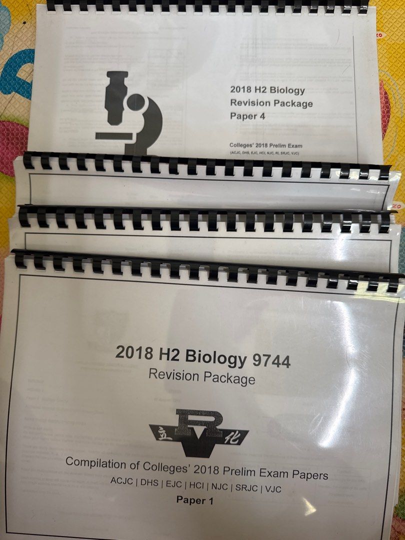 2018 H2 Biology 9744 Revision Package for Paper 1, 2, 3, 4, Hobbies ...