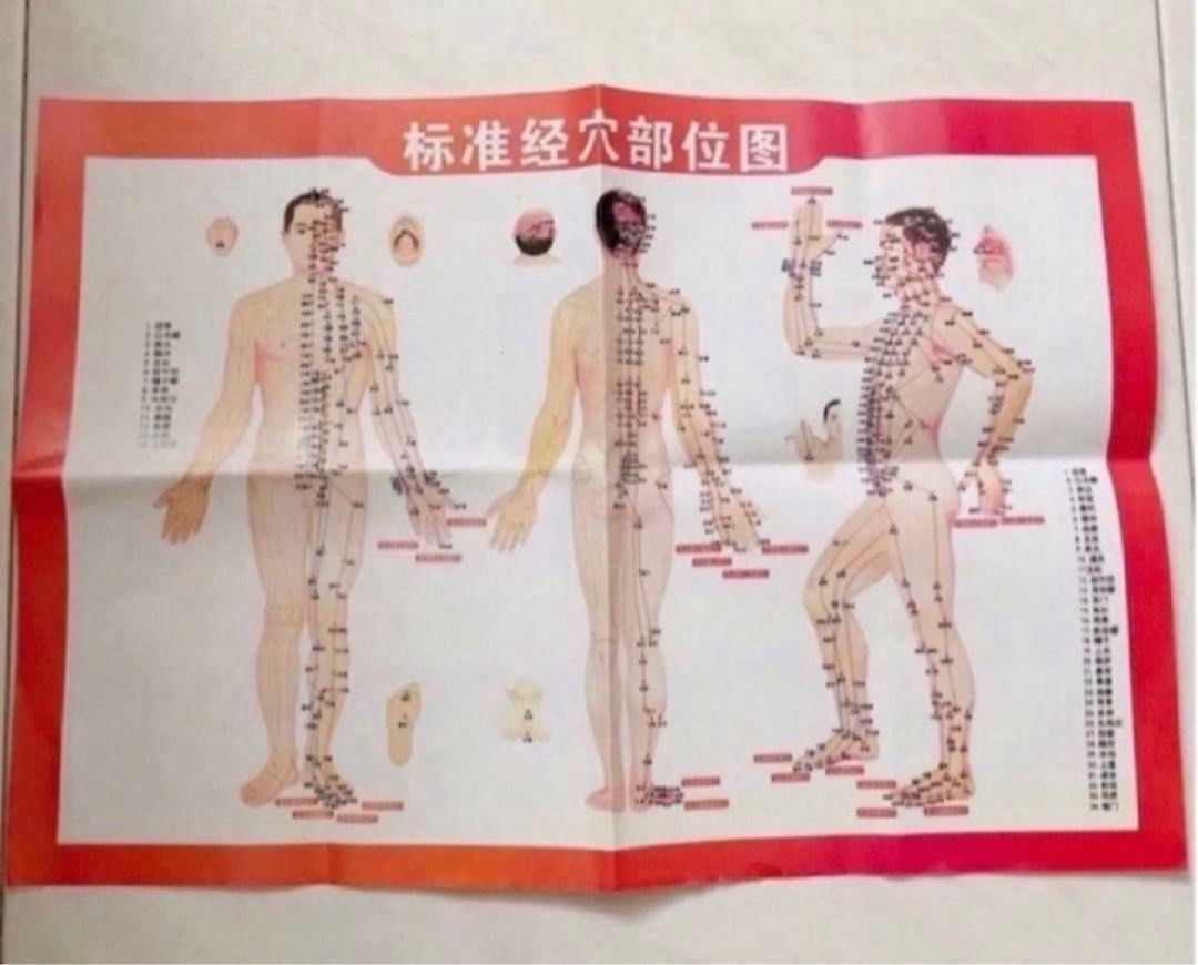 Acupuncture Meridian Chart Human acupuncture point poster flyer ...