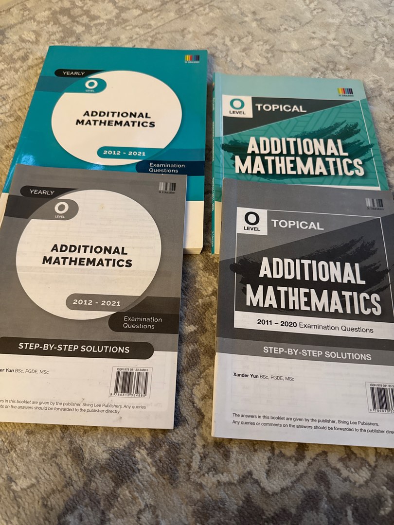 Additional Mathematics O Level Exam Questions, Hobbies & Toys, Books ...