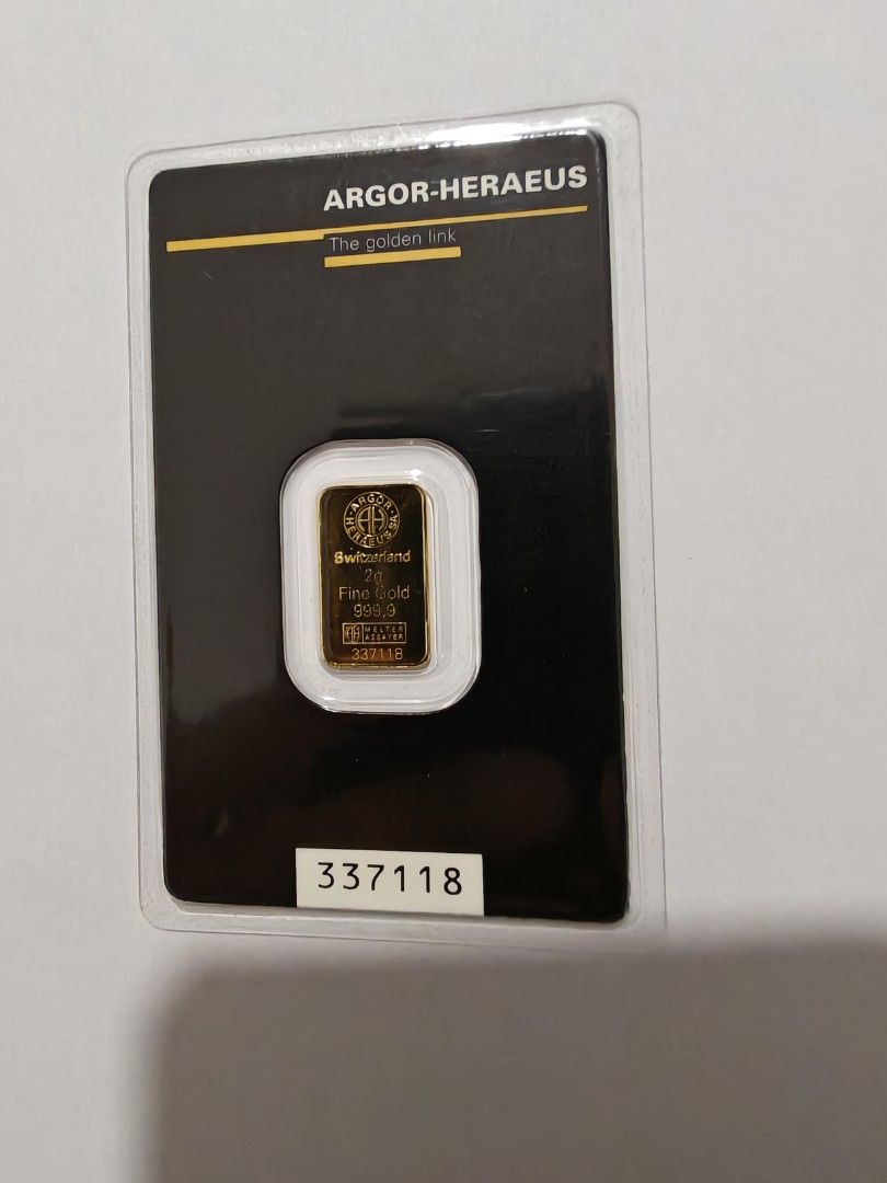 Argor-Heraeus 2g Fine Gold 999.9, Hobbies & Toys, Memorabilia ...