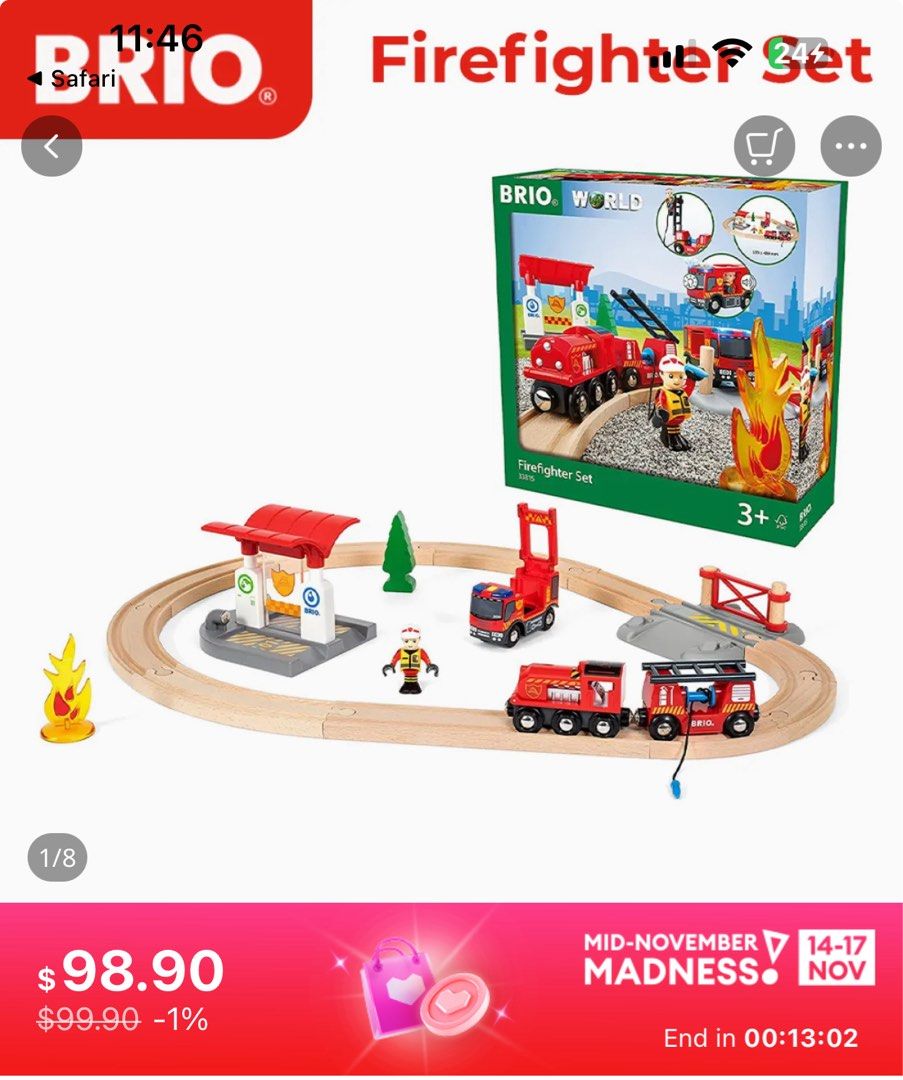 Brio firefighter set, Babies & Kids, Infant Playtime on Carousell