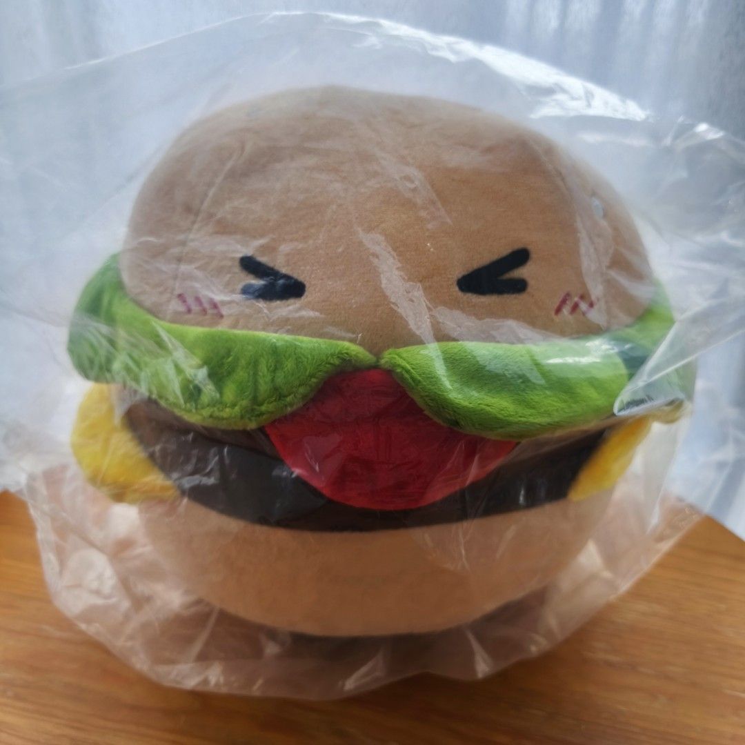Burger Plush Toy - Brand New, Hobbies & Toys, Toys & Games on Carousell