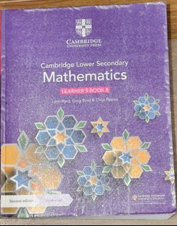 Cambridge Lower Secondary Mathematics 9, Hobbies & Toys, Books & Magazines, Textbooks on Carousell