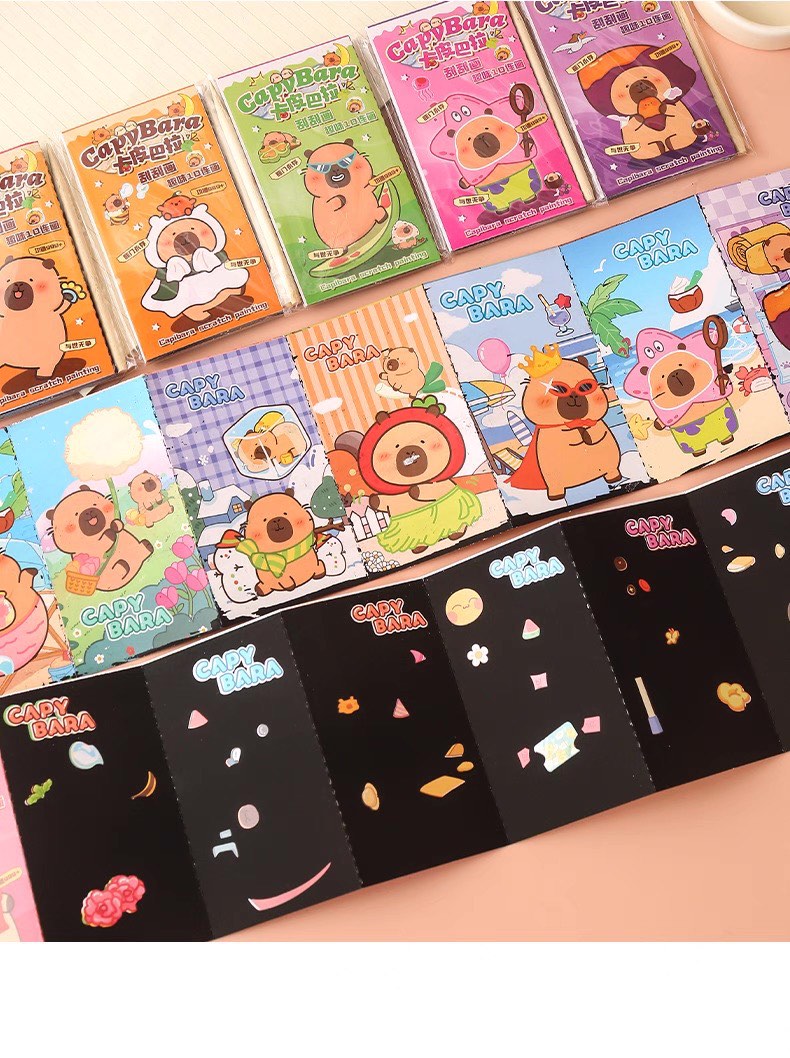 25 pcs Capybara Scratch Painting Art - Random Designs, Hobbies & Toys ...