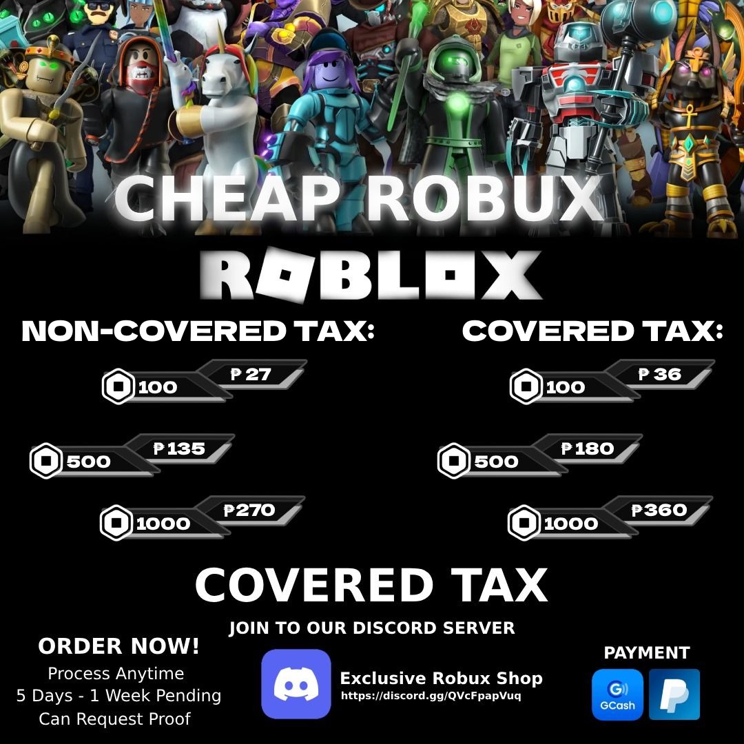 Cheap Robux Price And Trusted Shop, Video Gaming, Gaming Accessories ...