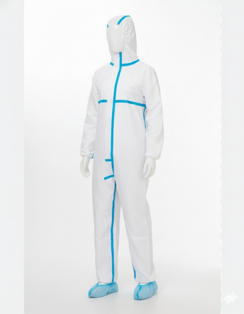 DISPOSABLE PPE HAZMAT COVER AL SUIT, Health & Nutrition, Medical ...