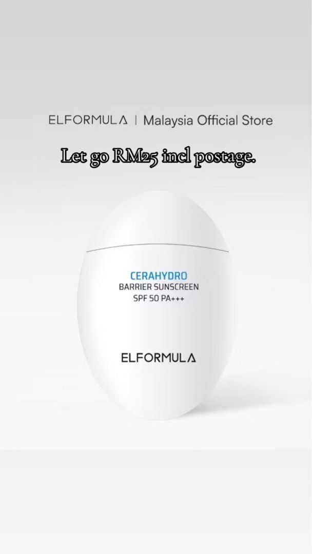 Elformula CeraHydro Barrier Sunscreen SPF 50 PA+++, Beauty & Personal ...