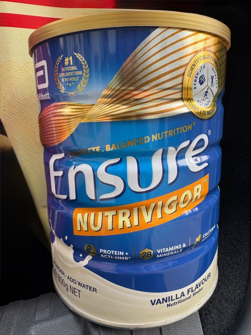 Ensure Nutrivigor Vanilla 850g, Health & Nutrition, Health Supplements, Health Food, Drinks ...
