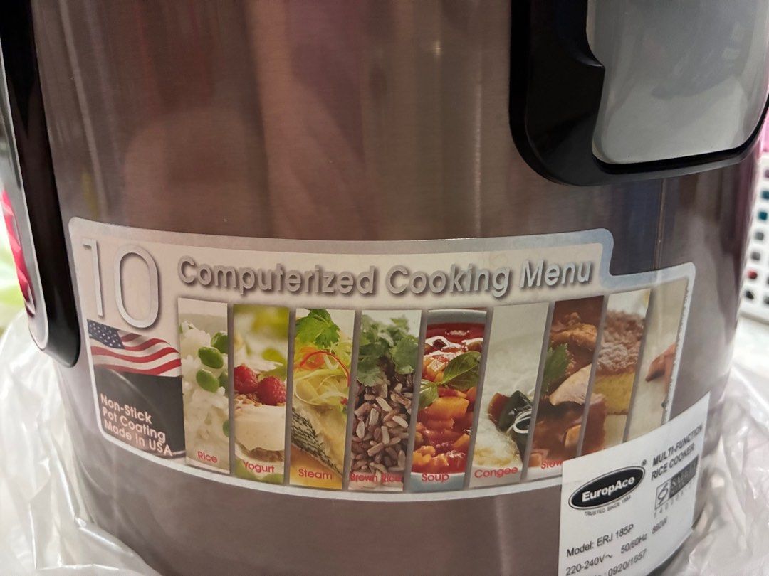 EuropAce 10-in-1 Computerized Rice Cooker, TV & Home Appliances ...