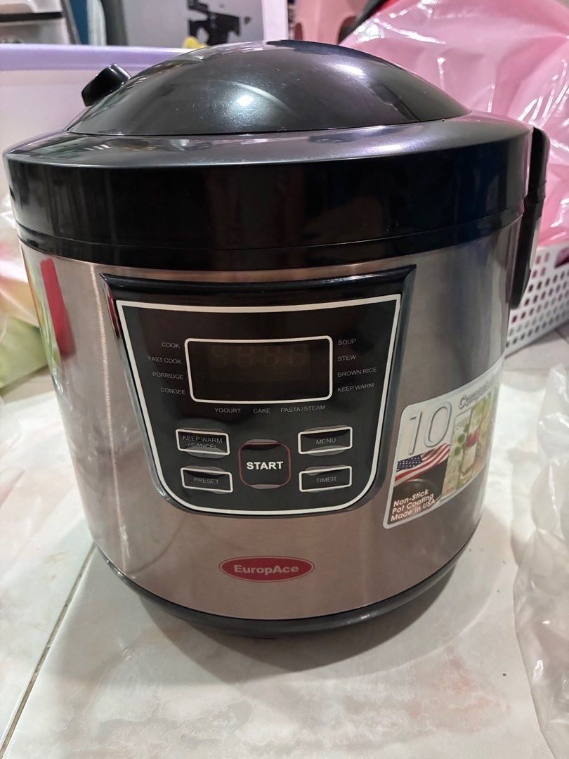EuropAce 10-in-1 Computerized Rice Cooker, TV & Home Appliances ...