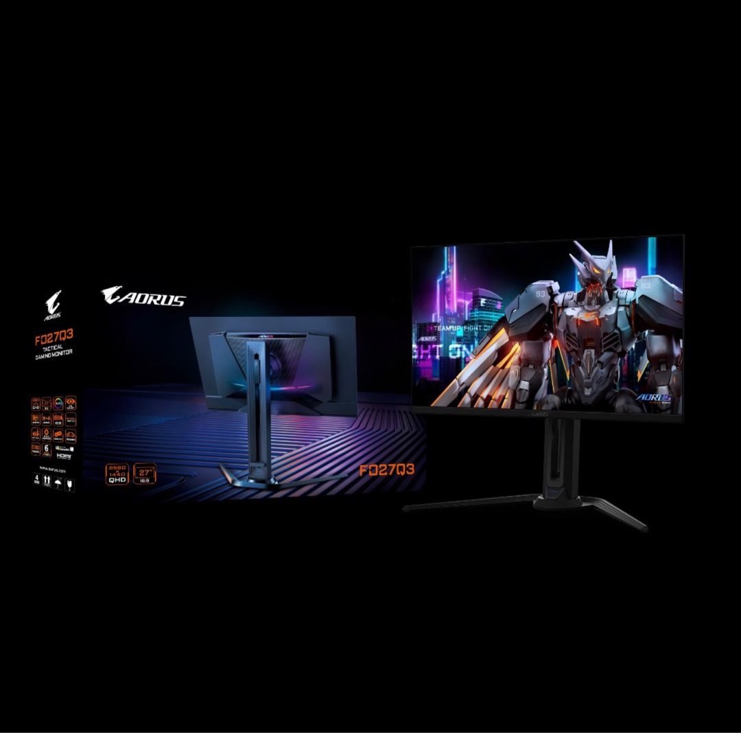 GIGABYTE AORUS FO27Q3 27” QHD 1440p 360Hz QD-OLED Ultra Fast Gaming ...