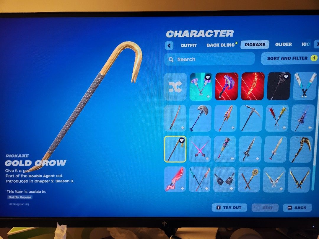 Fortnite Account Lyric Outfit, naruto skin, throwback og, Gold Crow ...