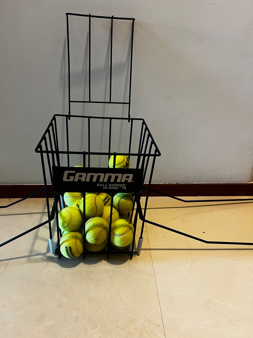 Gamma Ball Hopper Hi-Rise Tennis Ball Basket, Sports Equipment, Sports ...