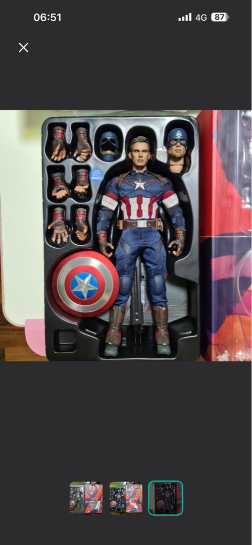 Hot Toys Captain America Avengers Collectible Figure Hot Toys MMS 281 ...
