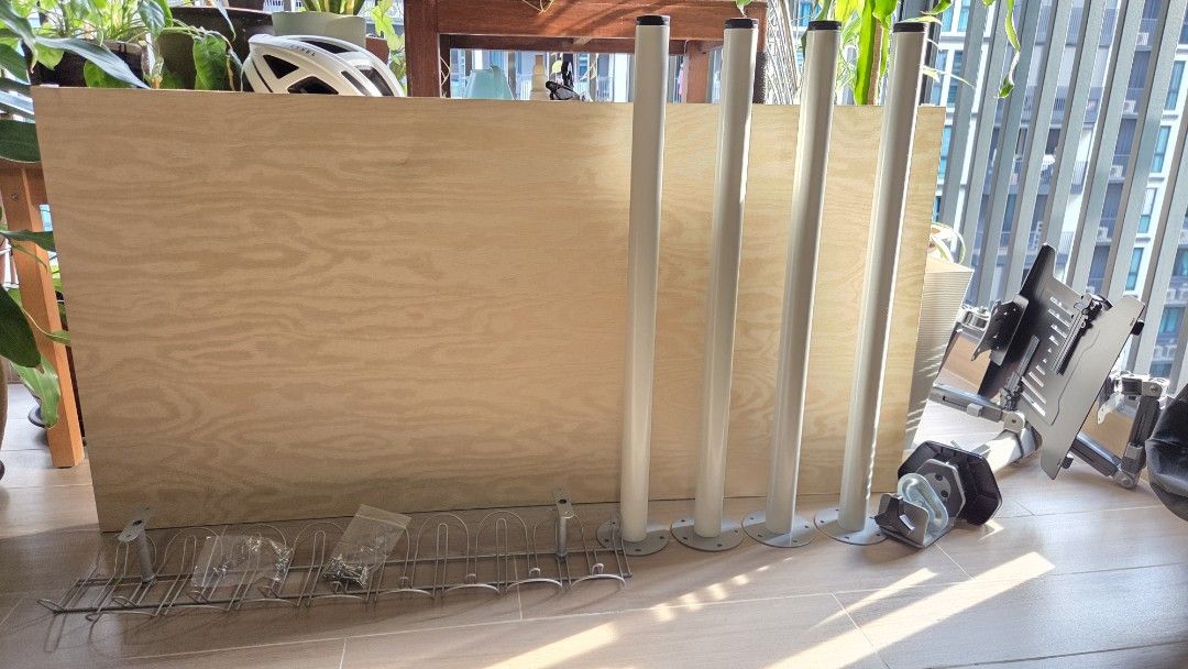 IKEA table legs and Cable management tray, Furniture & Home Living ...