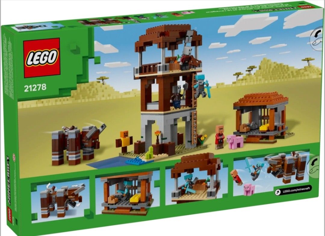 LEGO Minecraft 21278 The Pillager Outpost and Ravager, Hobbies & Toys ...