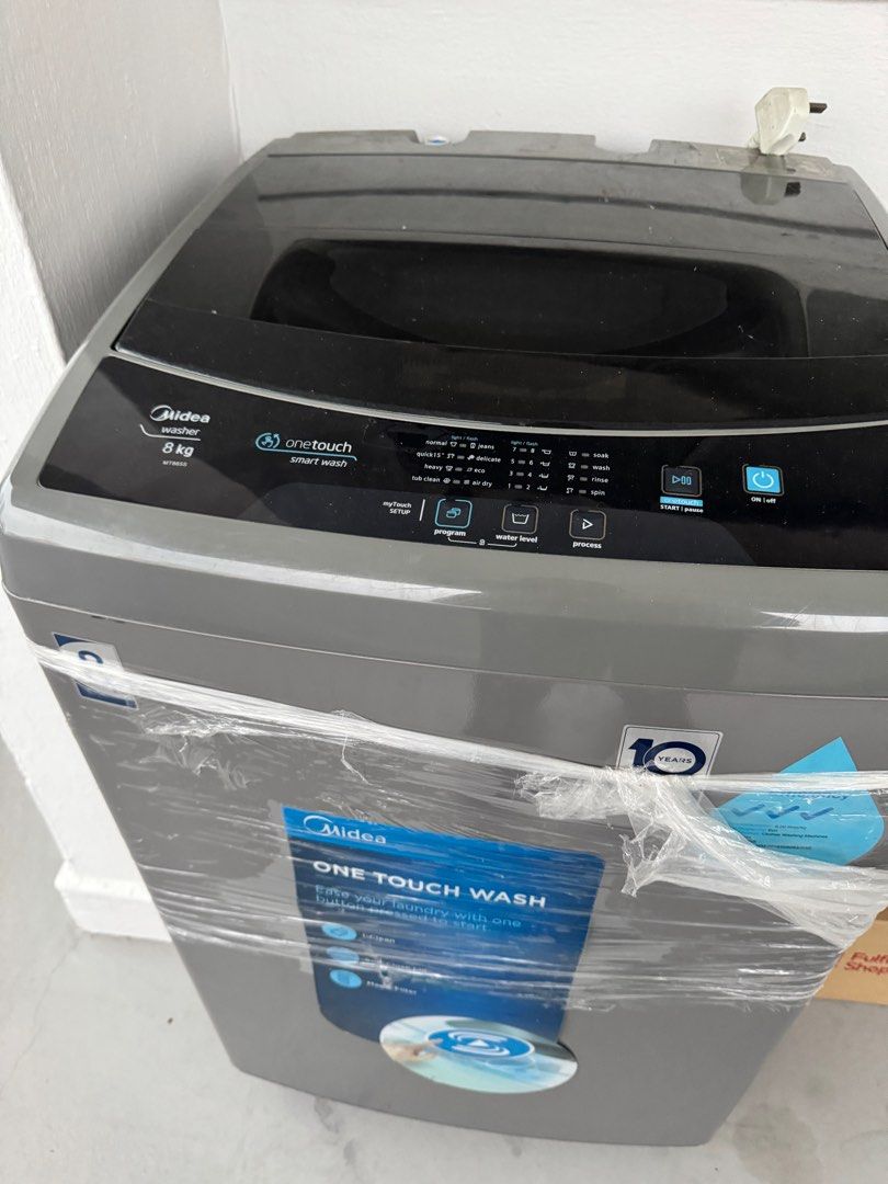 Midea 8kg One Touch Wash Washing Machine, TV & Home Appliances, Washing ...