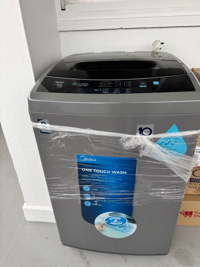 Midea 8kg One Touch Wash Washing Machine, TV & Home Appliances, Washing ...