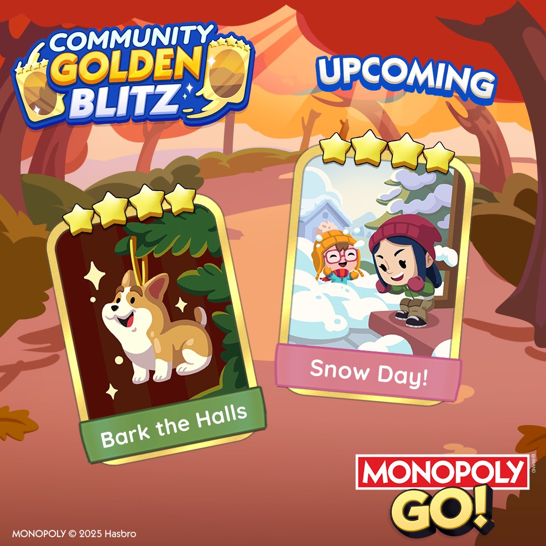 Monopoly GO! Bark the Halls & Snow Day! Golden Blitz (price each ...