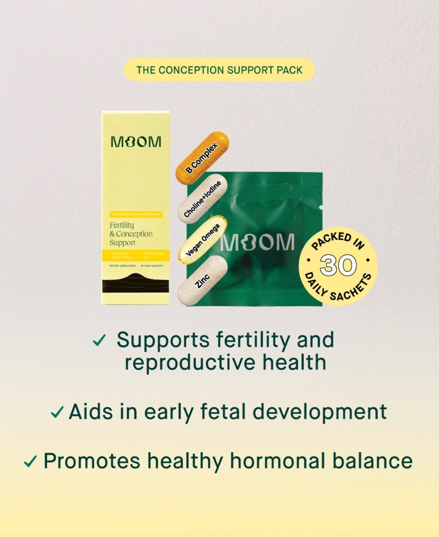 MOOM Fertility & Conception Support Pack, Health & Nutrition, Health ...