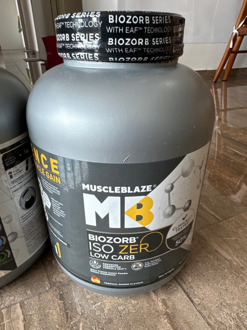 MuscleBlaze BioZorb ISO Zer Low Carb Protein Powder, Health & Nutrition ...