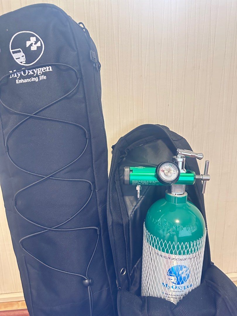 MyUxygen Portable Oxygen Tank Set, Health & Nutrition, Medical Supplies ...