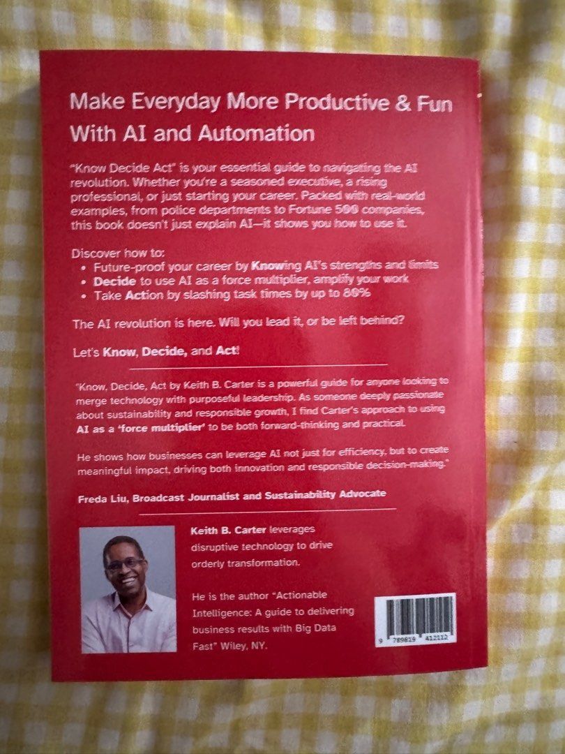 New book on AI - Know Decide Act by Keith B. Carter, Hobbies & Toys ...