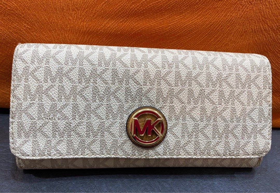 Original Michael Kors MK Fulton Flap Continental Long Wallet, Women's ...
