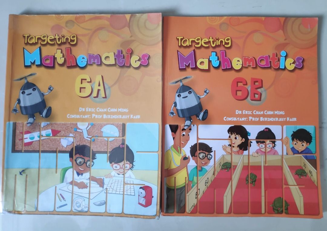 ️P6 Targeting Mathematics 6A & 6B Textbook Math Primary Book Reference Assessment, Hobbies ...