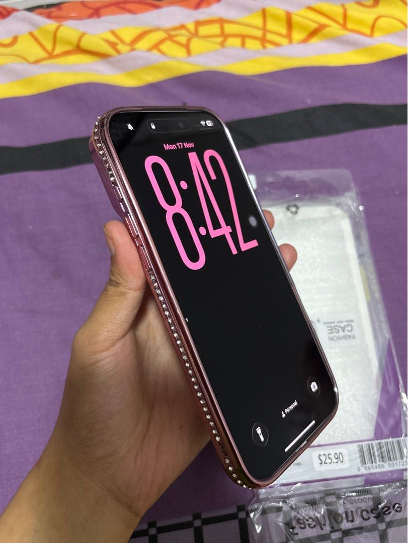 Pink Bling iPhone 17 Pro Max Case with MagSafe, Mobile Phones & Gadgets ...