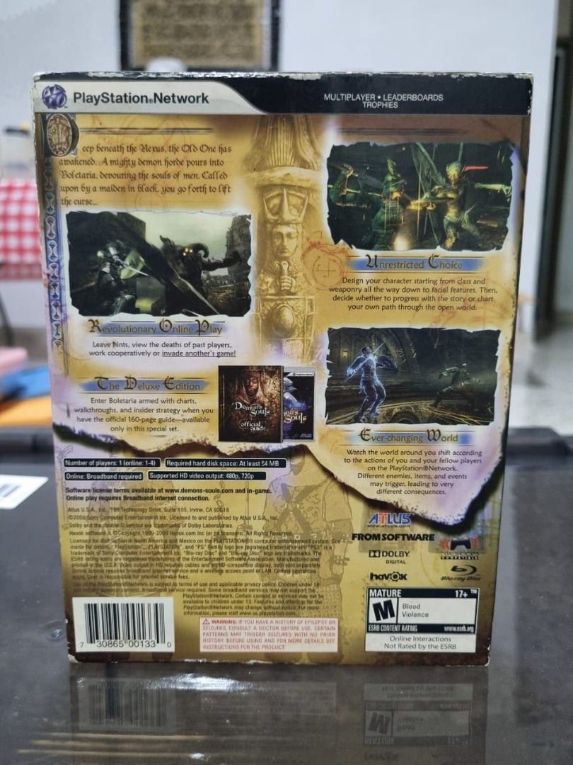 PlayStation PS 3 PS3 R1 USA Demon's Soul Deluxe Edition NO SOUNDTRACK ...