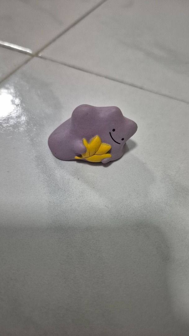 Pokemon Ditto with Leaf Figurine, Hobbies & Toys, Toys & Games on Carousell