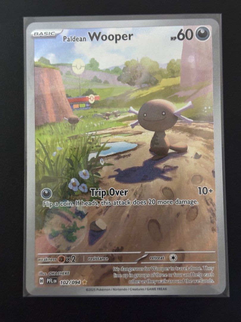 Pokemon English Phantasmal Flames Paldean Wooper IR 102/094, Hobbies ...