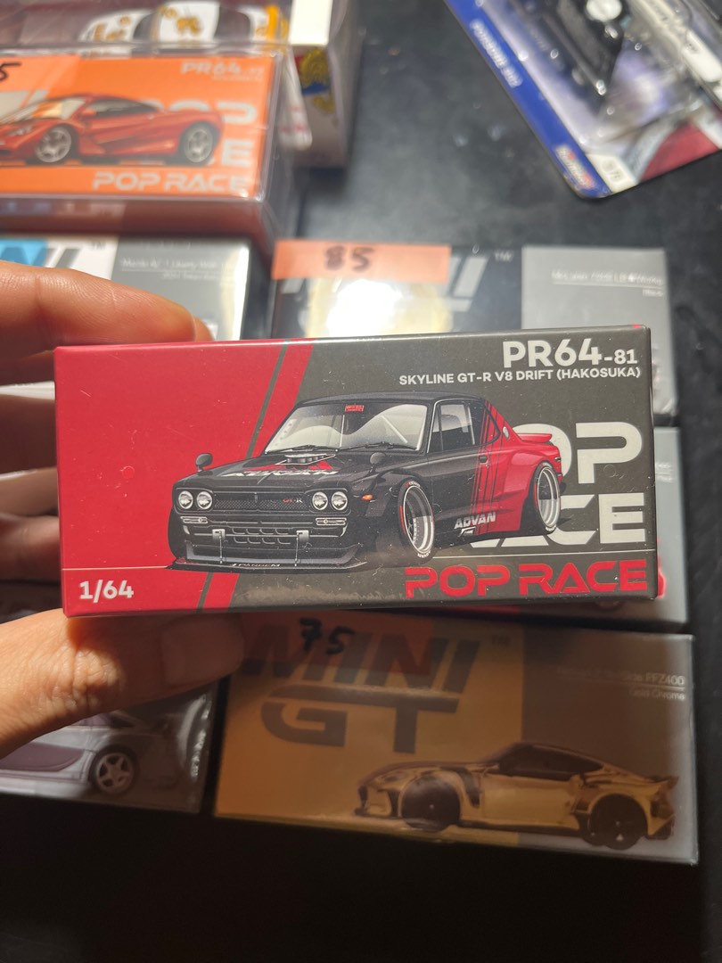 Pop Race Box PR64-81 Skyline GT-R V8 Drift (Hakosuka) Brand New and ...
