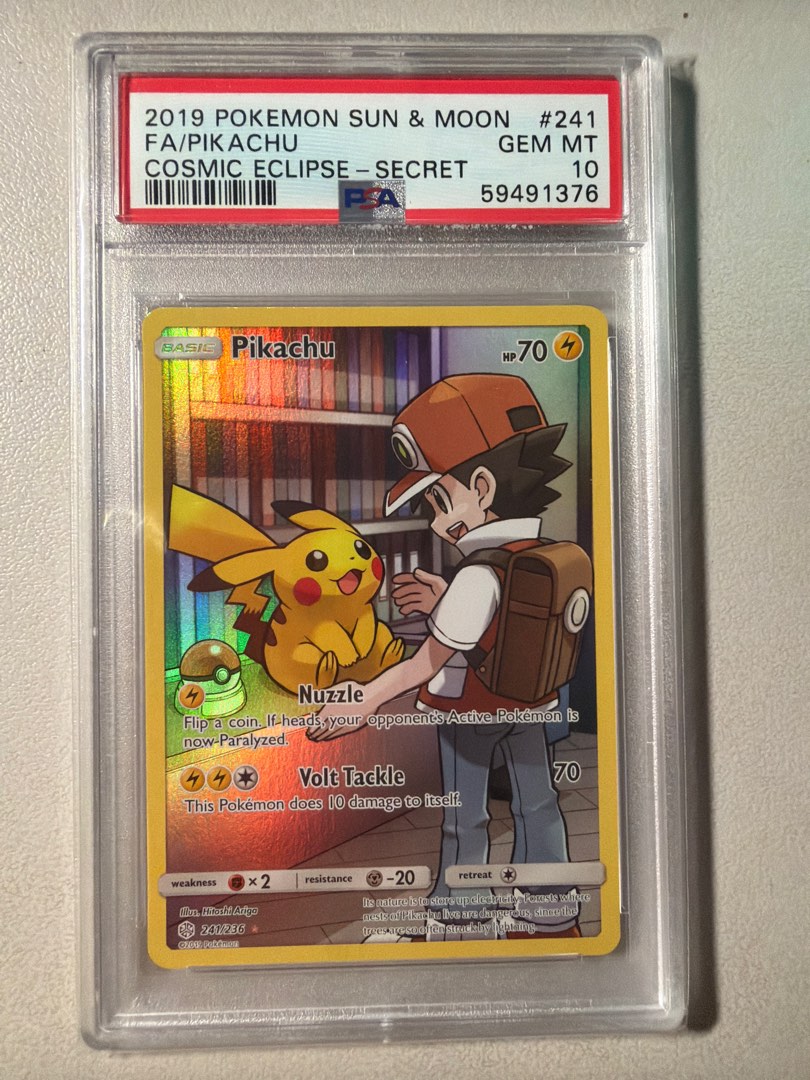 PSA 10 Pikachu Cosmic Eclipse Sun & Moon, Hobbies & Toys, Toys & Games ...