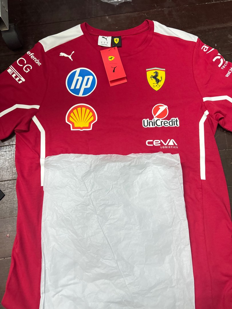 Puma F1 Ferrari SF Team Tee, Men's Fashion, Tops & Sets, Tshirts & Polo ...