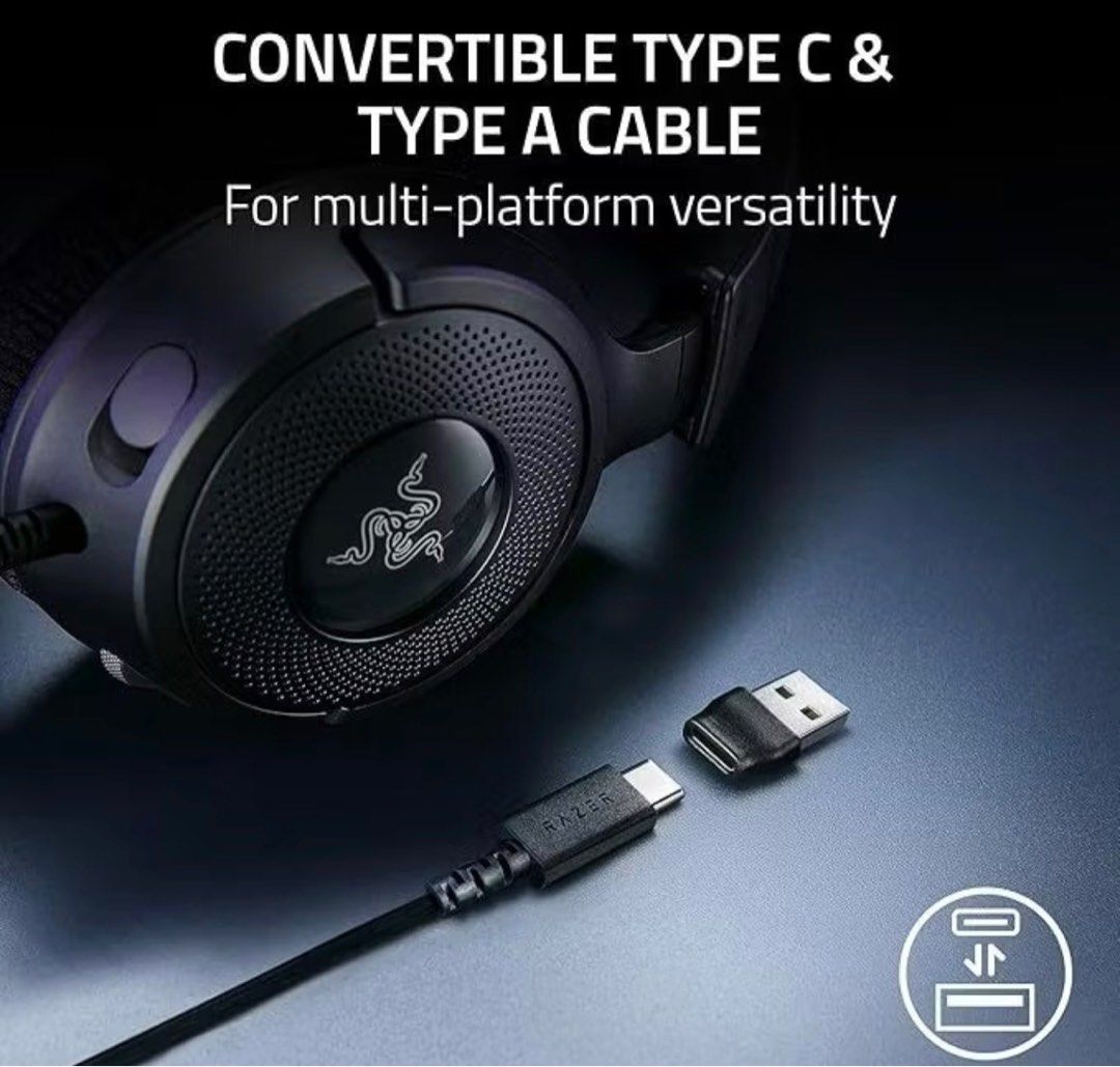 Razer Kraken V4 Wired Gaming Headset, Audio, Headphones & Headsets on ...
