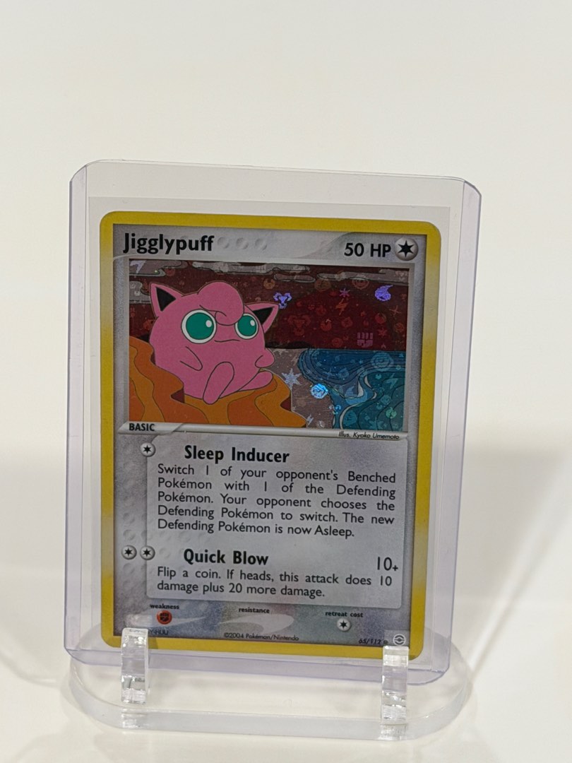 Reverse Holo Jigglypuff Pokémon Card 65/112 (EX FireRed & LeafGreen, 2004), Hobbies & Toys, Toys ...