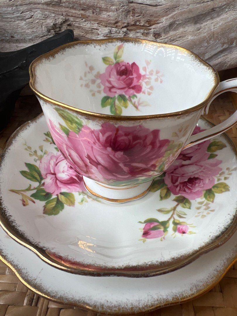 Royal Albert American Beauty Tea Set trios, Hobbies & Toys, Memorabilia ...