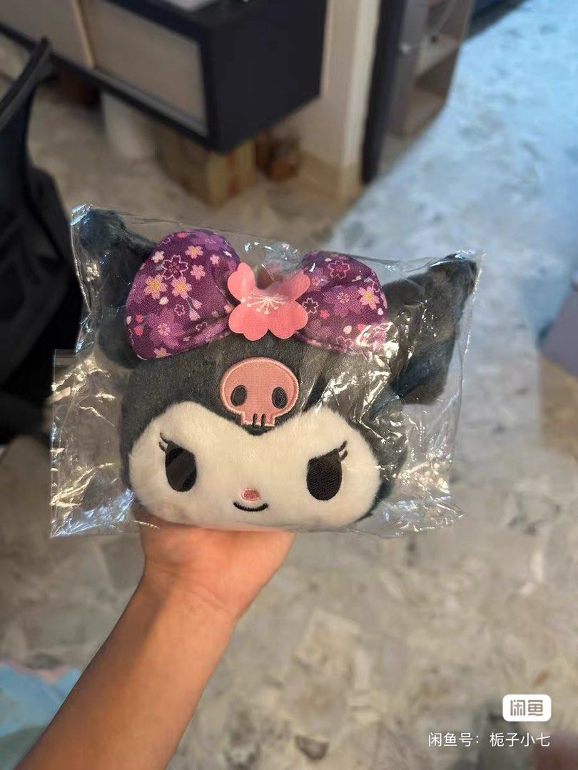 Sanrio Kuromi Plushie with Floral Bow, Hobbies & Toys, Toys & Games on ...