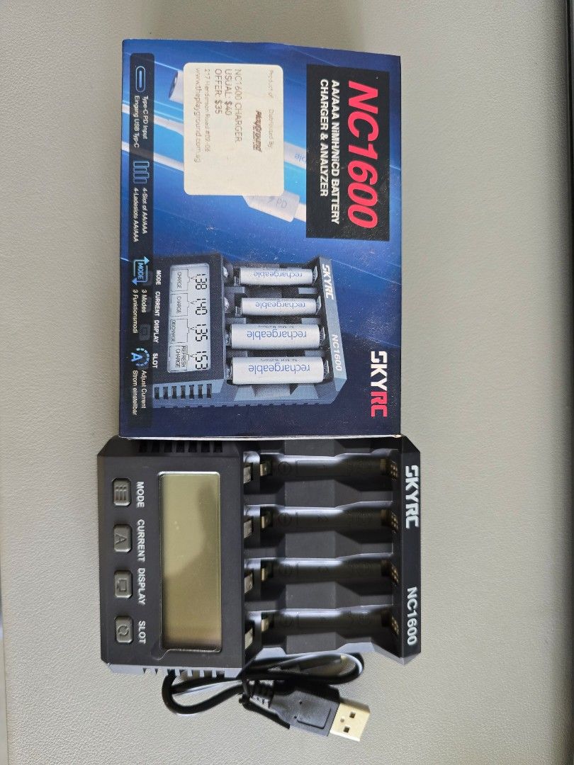 SKYRC NC1600 AA/AAA NiMH/NiCd Battery Charger & Analyzer, Hobbies ...