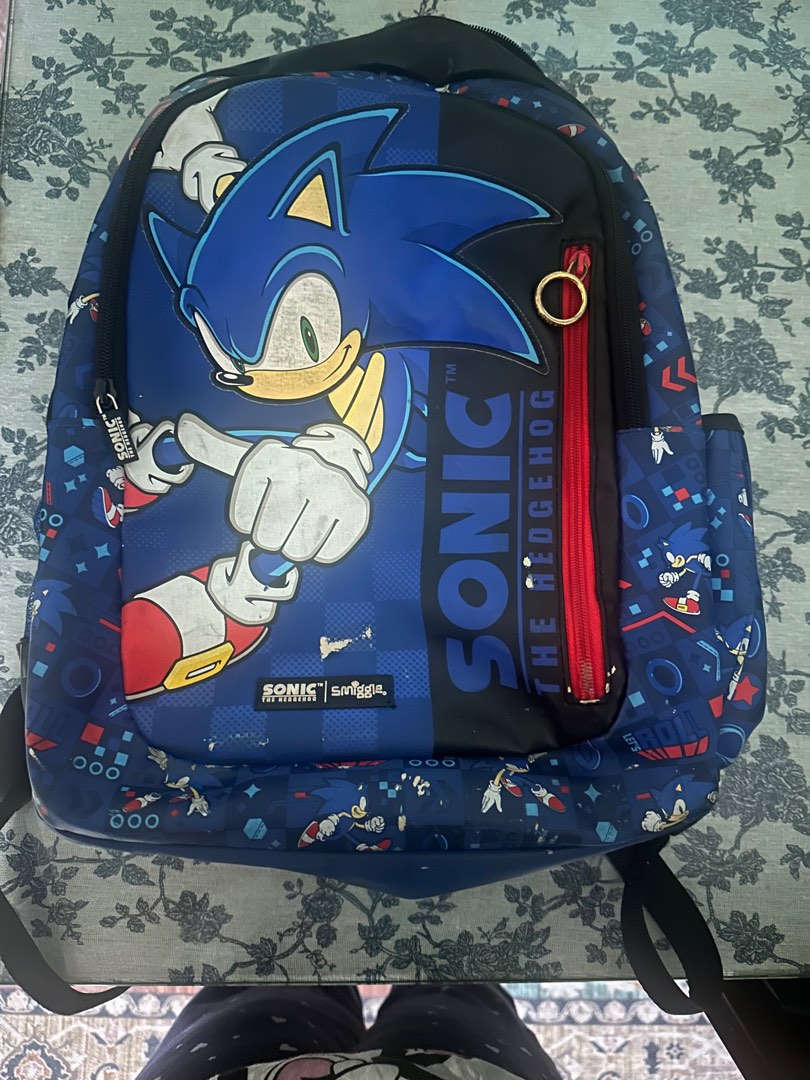 Smiggle Sonic The Hedgehog Backpack and Lunchbox, Babies & Kids, Baby ...
