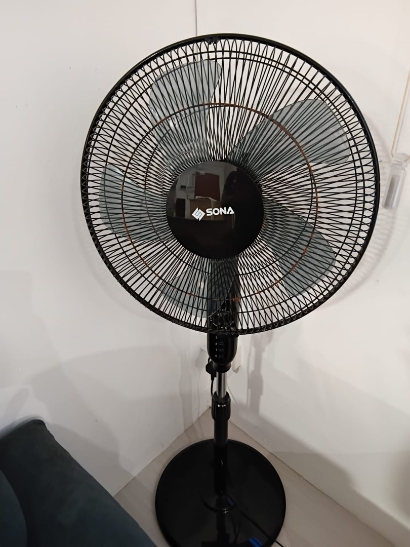 MUST SELL BY 29/11 SONA Stand Fan - Black, Furniture & Home Living ...